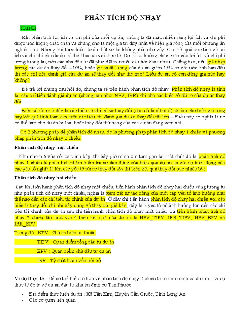 Phân Tích Đ NH y | PDF