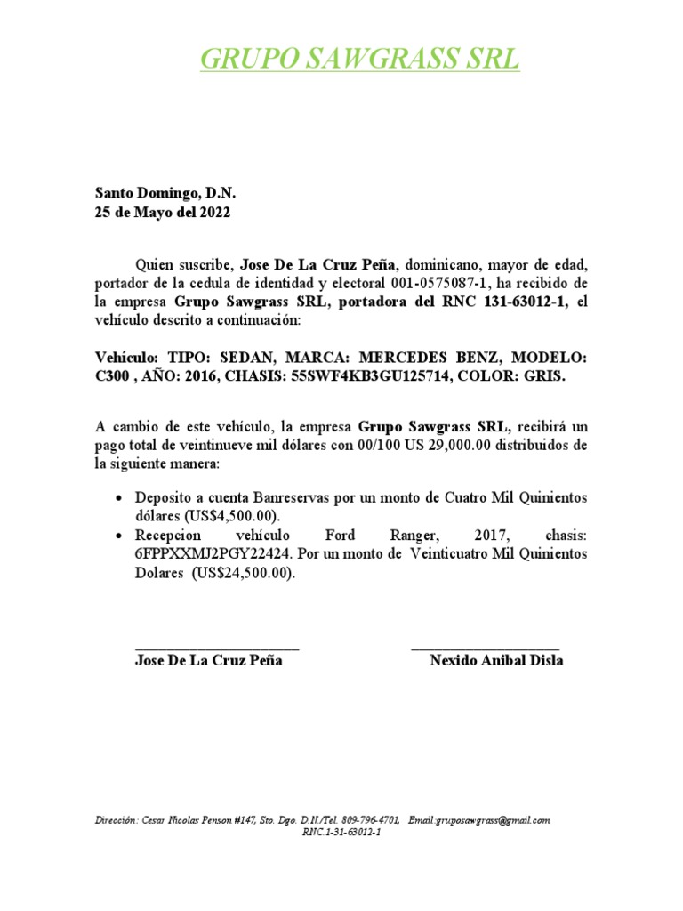 Descargo y Venta Vehiculo Sencillo | PDF | Vehículos