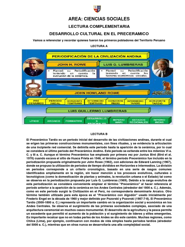 Desarrollo Cultural Precerámico Andino | PDF | Arqueología | Perú