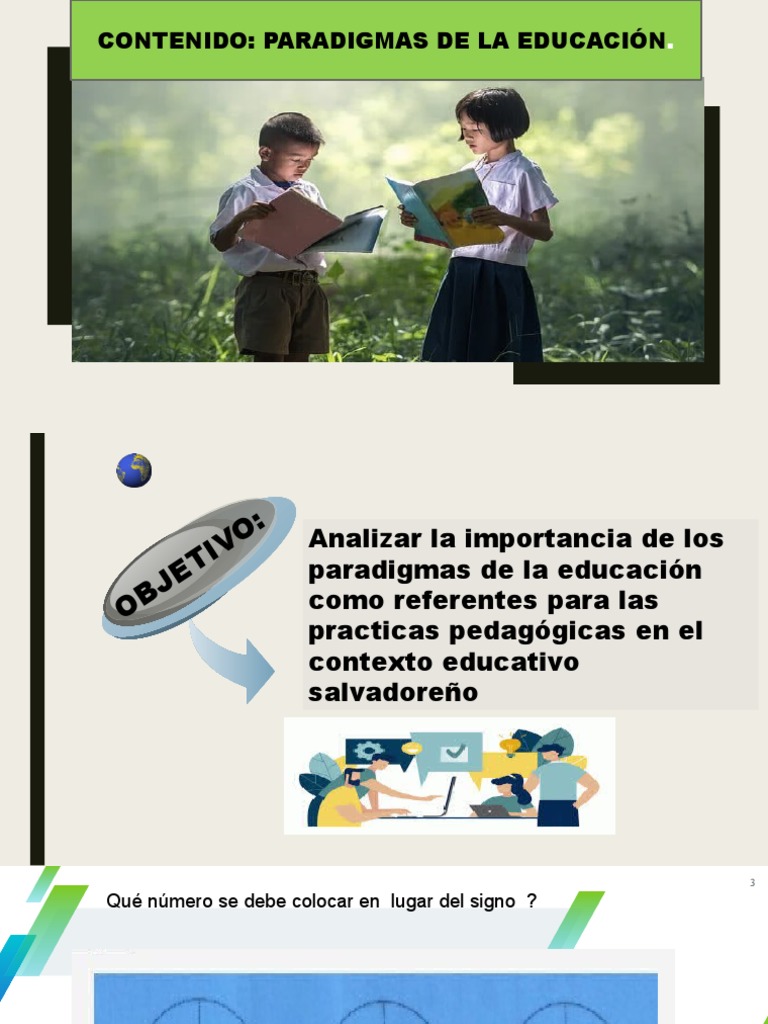 Presentacion Paradigmas de La Educación | PDF | Conocimiento | Paradigma