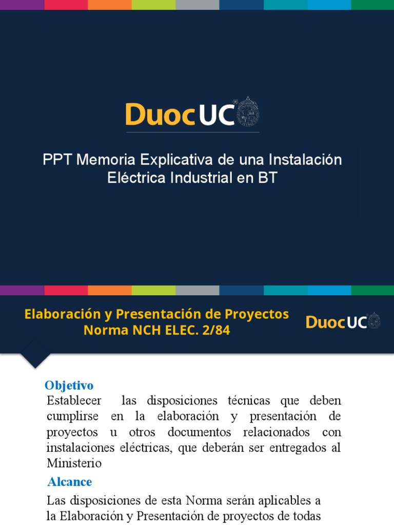 5.2.1 PPT Memoria Explicativa de Instalación Eléctrica Industrial en BT | PDF | Ciencia de los ...