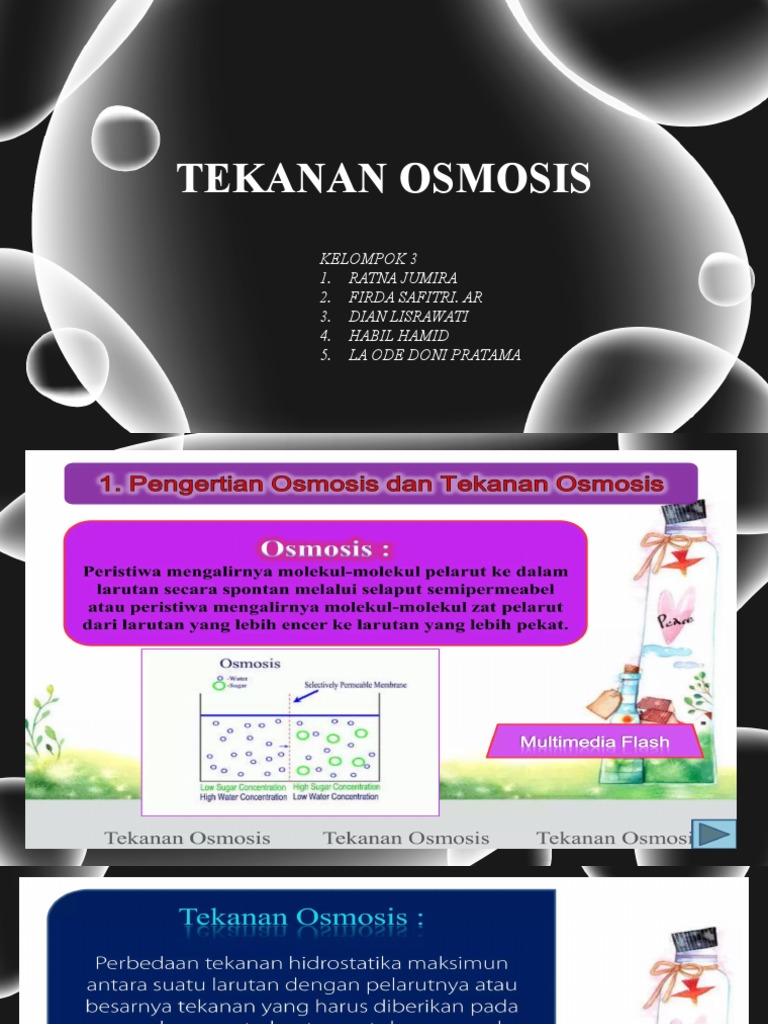 Osmosis (Biofisika) | PDF