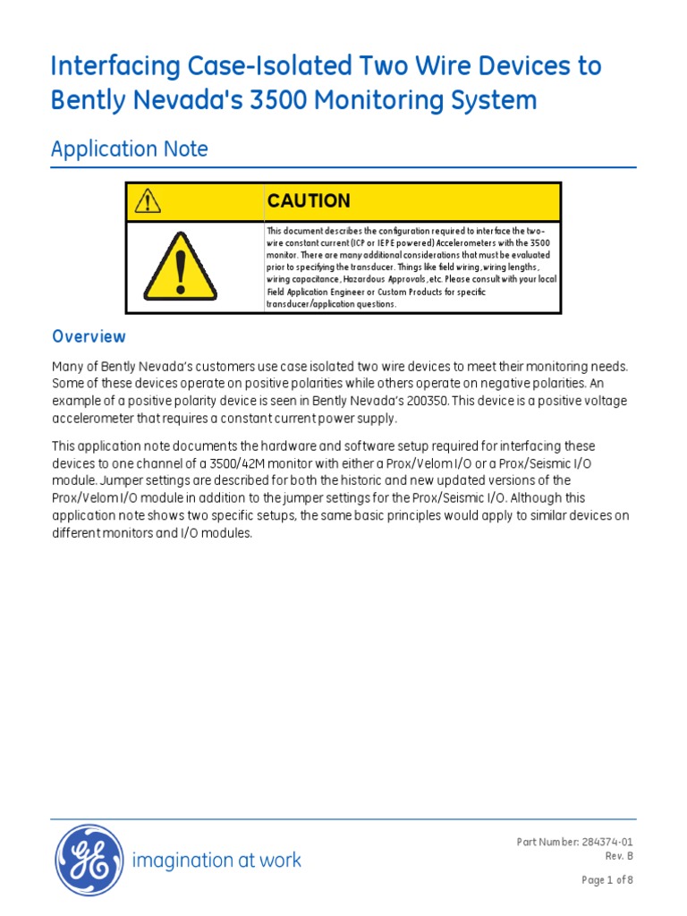 Interfacing Case-Isolated Two Wire Devices To Bently Nevada's 3500 ...