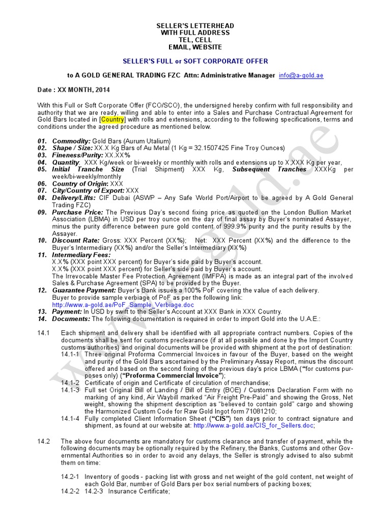 FCO For Sellers | PDF | Invoice | Sales