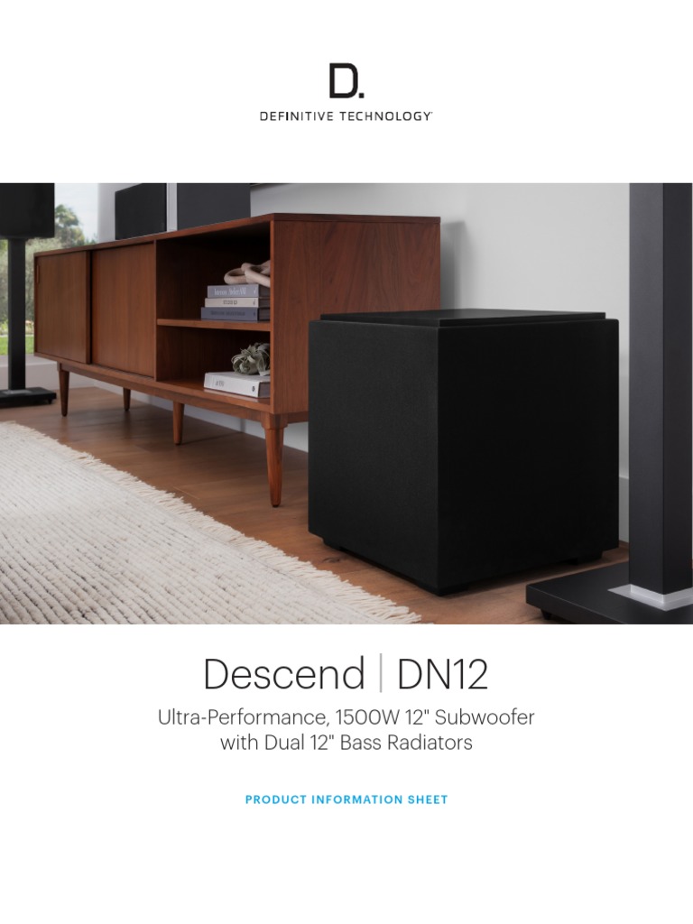 DT Descend DN12 Infosheet | PDF | Sound Technology | Electricity