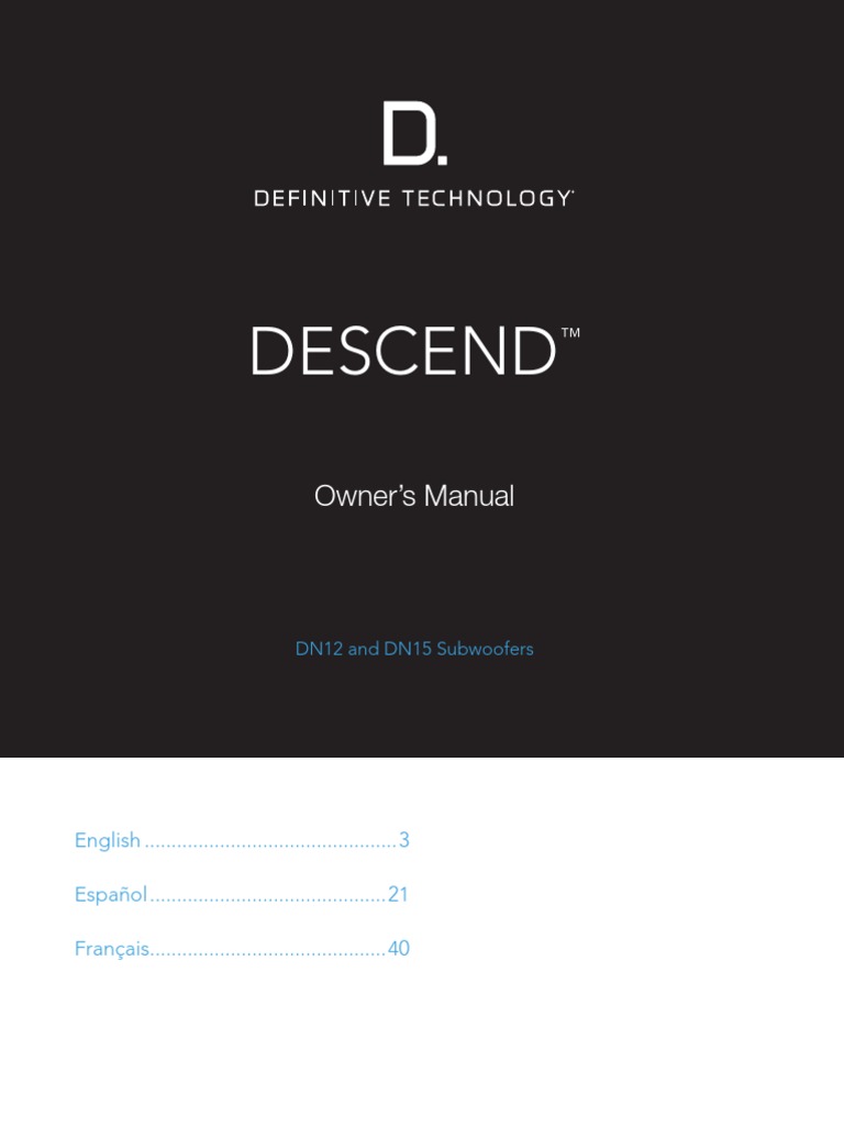 DT Descend DN12 DN15 Owners Manual | PDF | Equalization (Audio ...