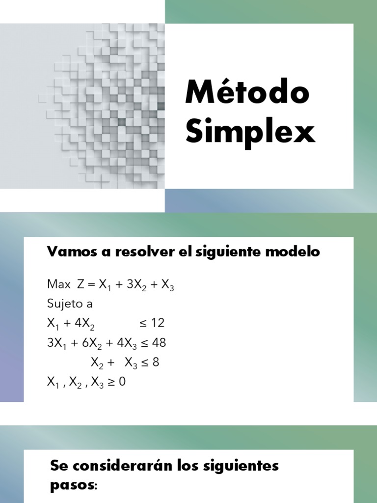 Método Simplex - 2022 | PDF | Matemáticas | Matemáticas Aplicadas