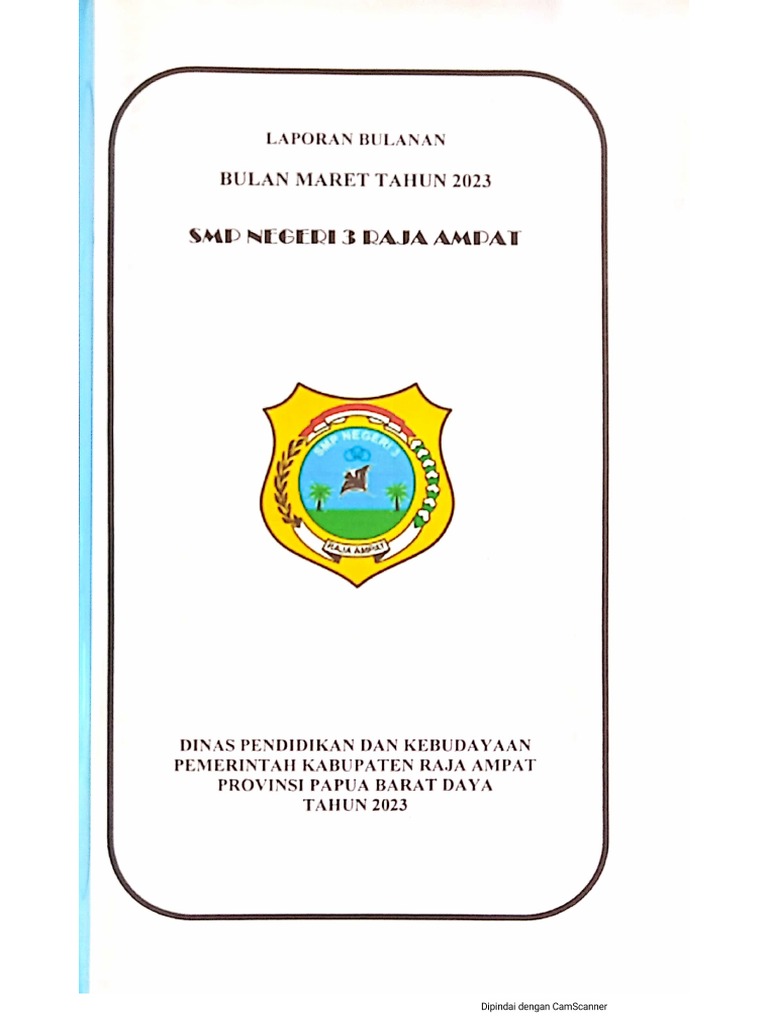 Laporan Bulan Maret 2023 - SMPN 3 | PDF