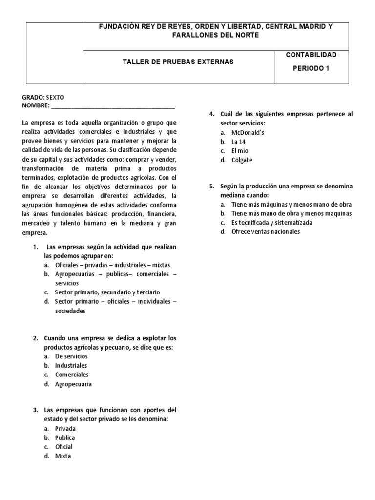 Pruebas Externas Contabilidad | PDF | Contabilidad | Estado financiero