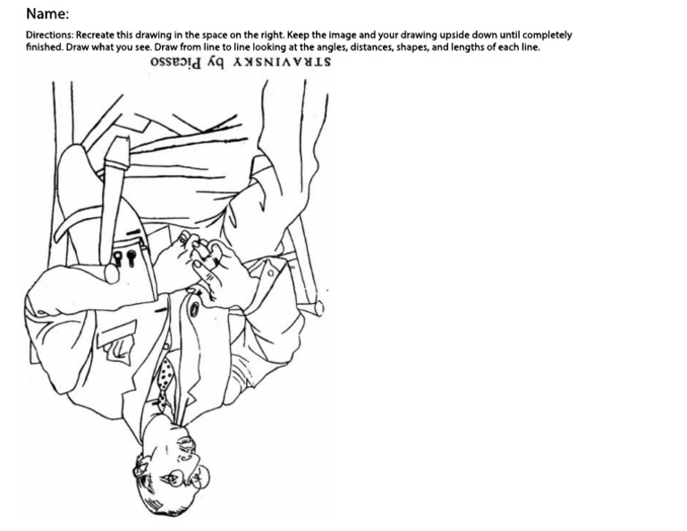Picasso Upside Down Drawing Excercise | PDF