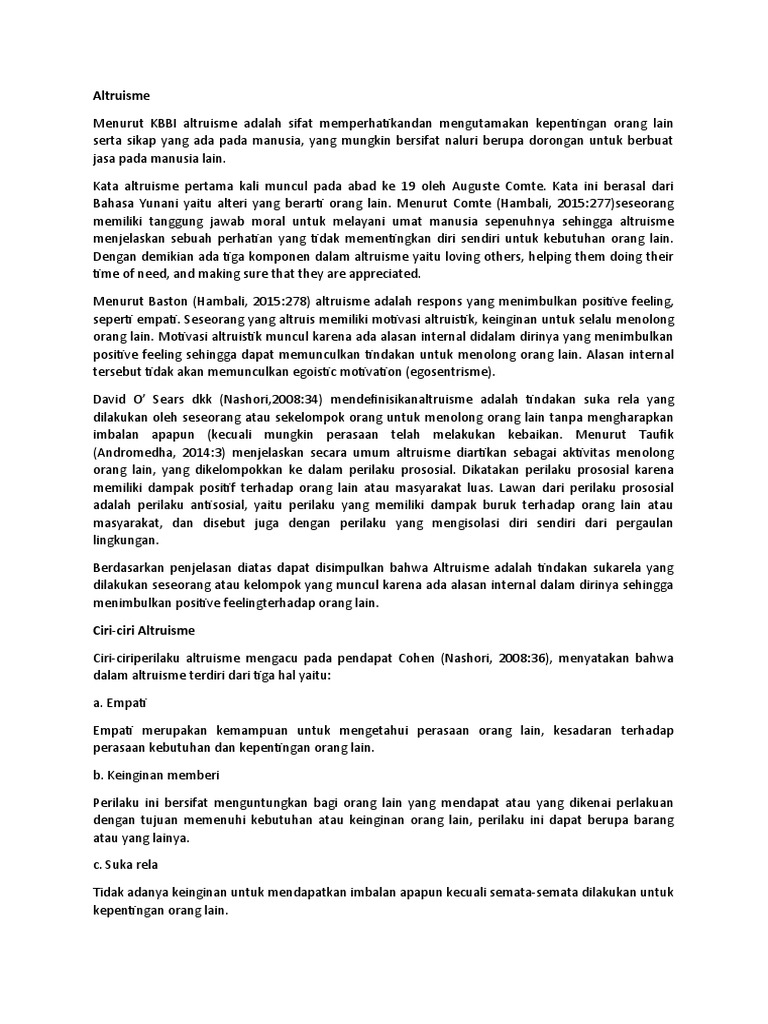 Altruisme | PDF