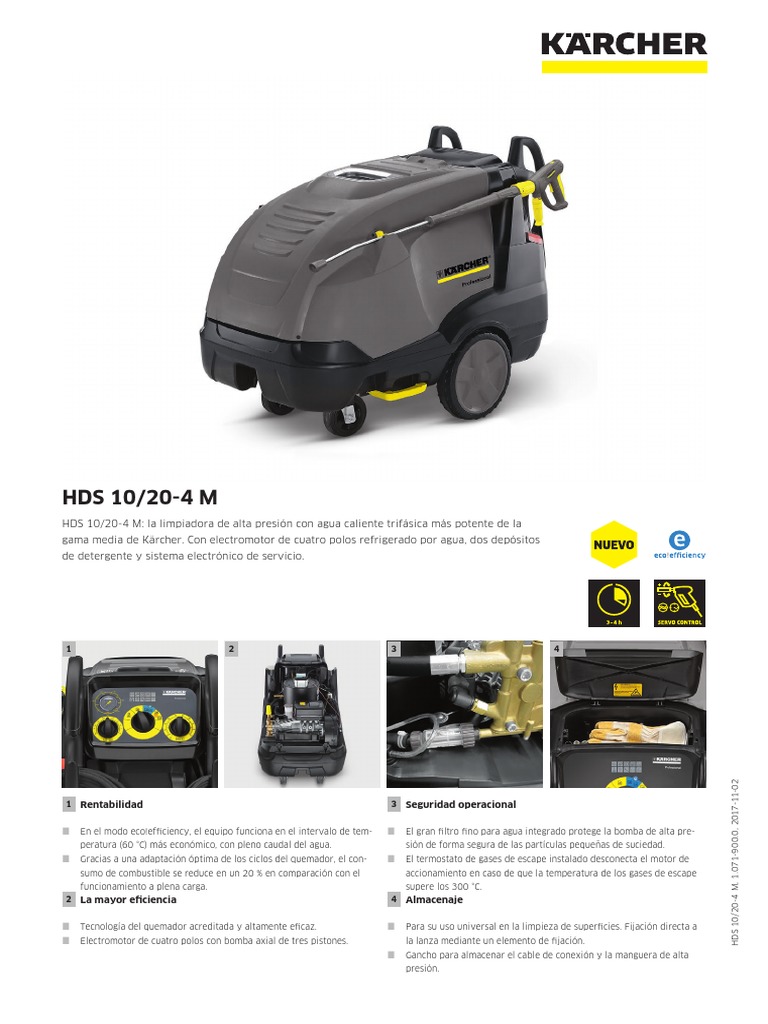Ficha Tecnica Karcher Hidrolavadora Hds 10 20 4m 1 071 900 0 ...
