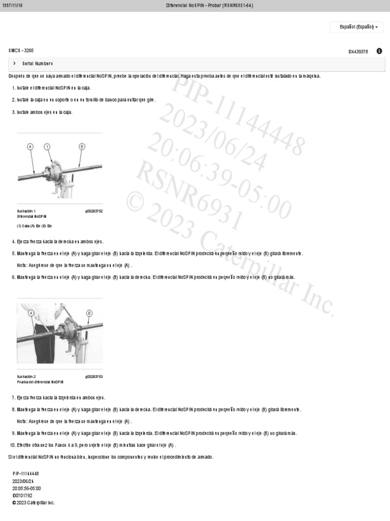 Prueba del Diferencial NoSPIN | PDF