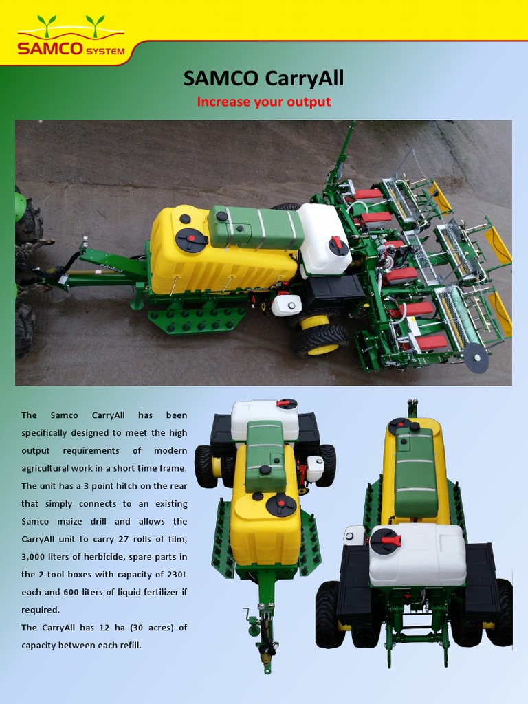 Samco Carryall | PDF | Tractor | Mechanical Engineering