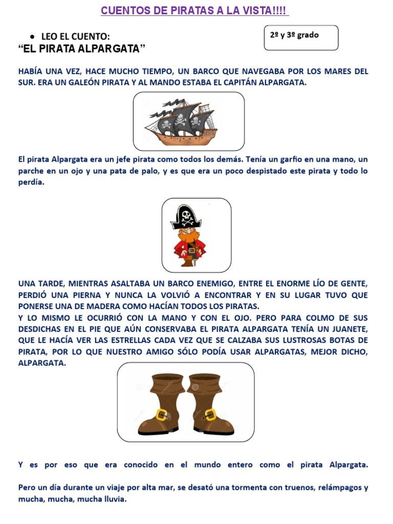 Cuentos de Piratas A La Vista 2º y 3º | PDF | Piratería | Zapato