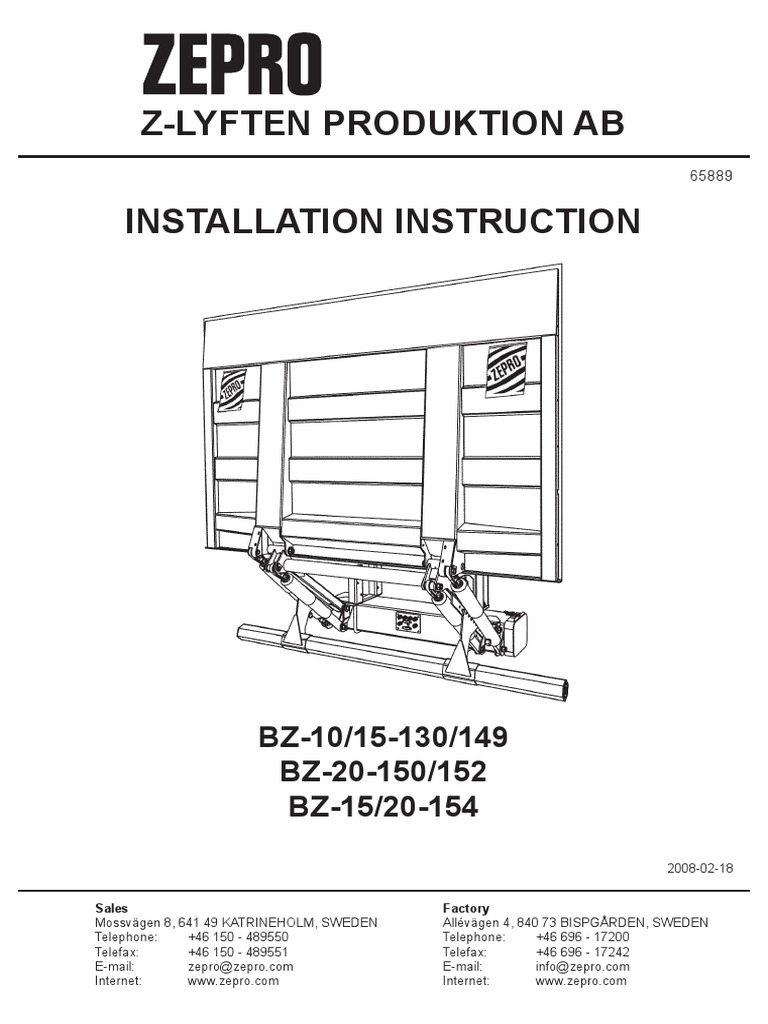 Zepro Card Install. Instruc | PDF | Elevator | Bearing (Mechanical)