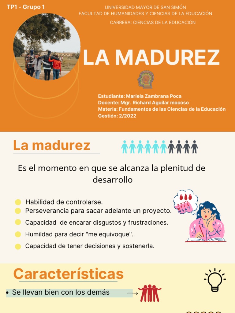 Diapositivas La madurez | PDF