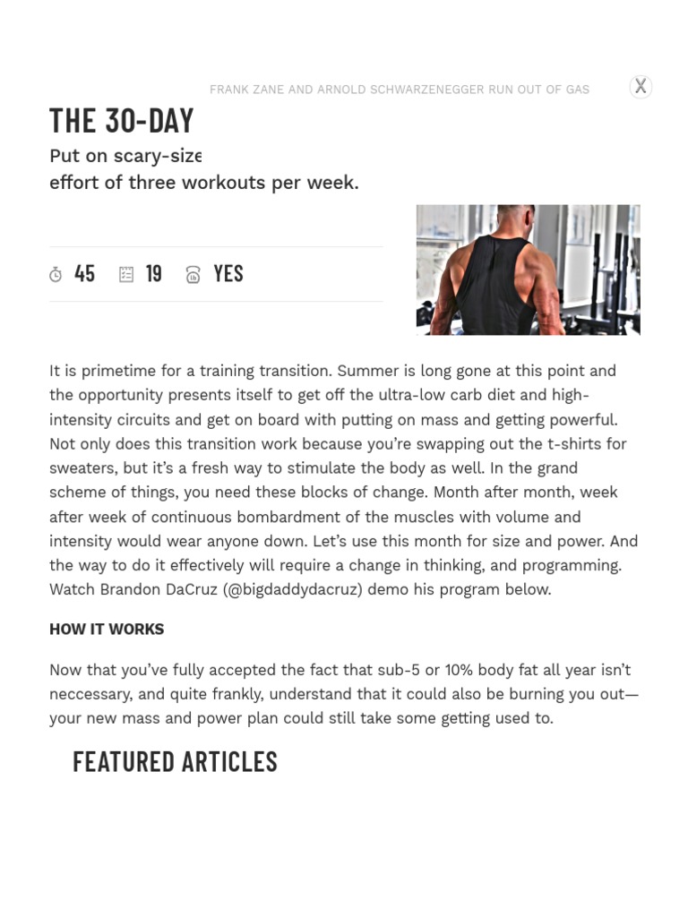 The 30-Day Plan To Grow Like A Monster - Muscle & Fitness | PDF ...