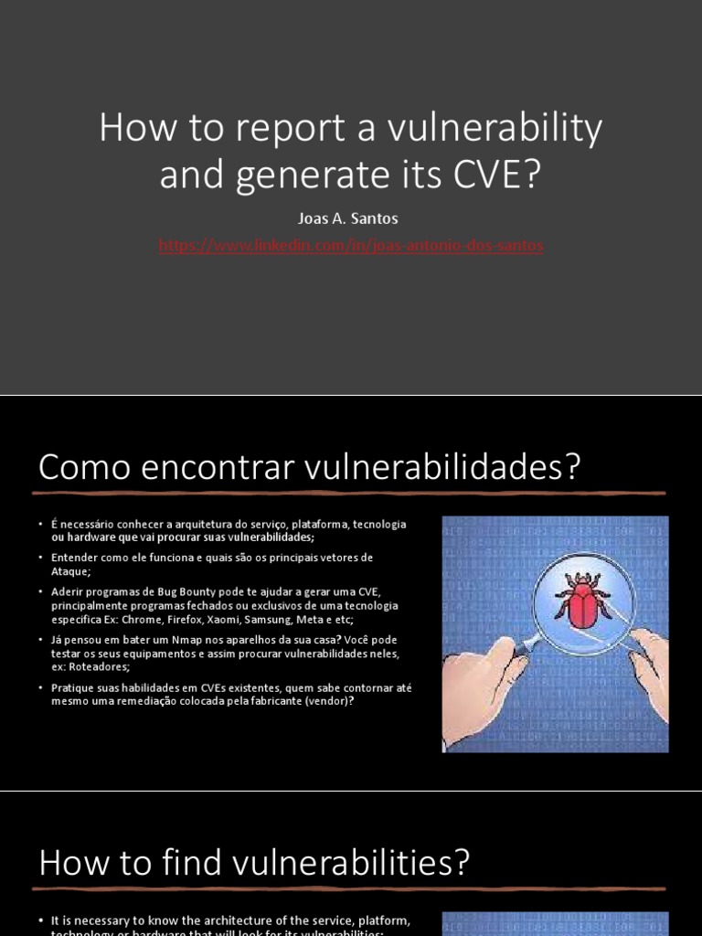 How To Report A Vulnerability and Generate Its CVE - Ebook | PDF ...