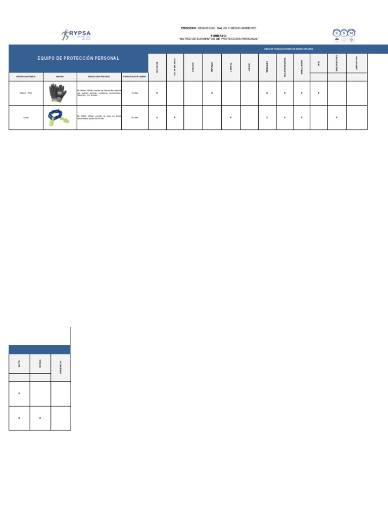 Matriz de EPP 2023 | PDF