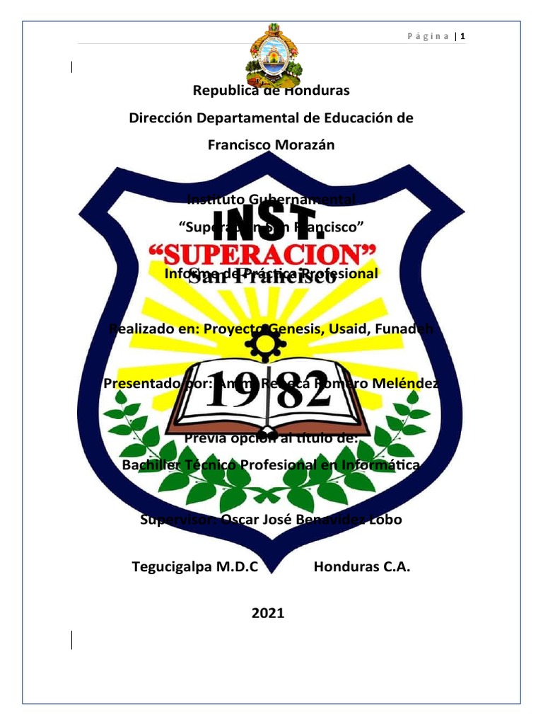 Informe de Practica Profesional, Ammi Rebeca Romero Melendez, 12-1 Btpi ...