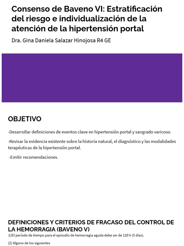 Baveno Vi | PDF | Cirrosis | Hipertensión