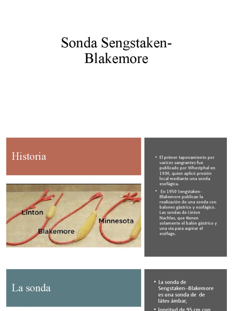 Sonda Sengstaken-Blakemore | PDF | Causas de la muerte | Sistema digestivo