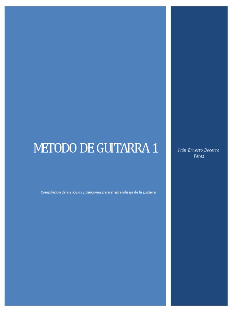 Método de Guitarra 1 Autor Ivan Becerra | PDF | Clave | Notación musical