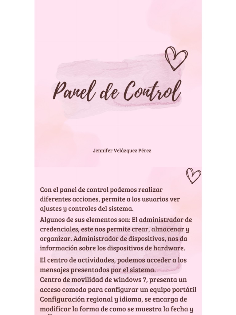 Presentación Panel de Control | PDF