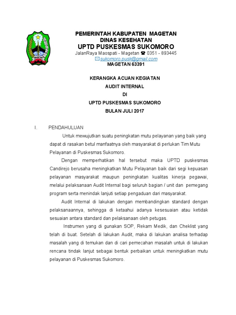 Kak Audit Internaal Juli SKM | PDF