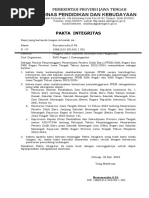 Pakta Integritas Panitia SPMB 2025 | PDF