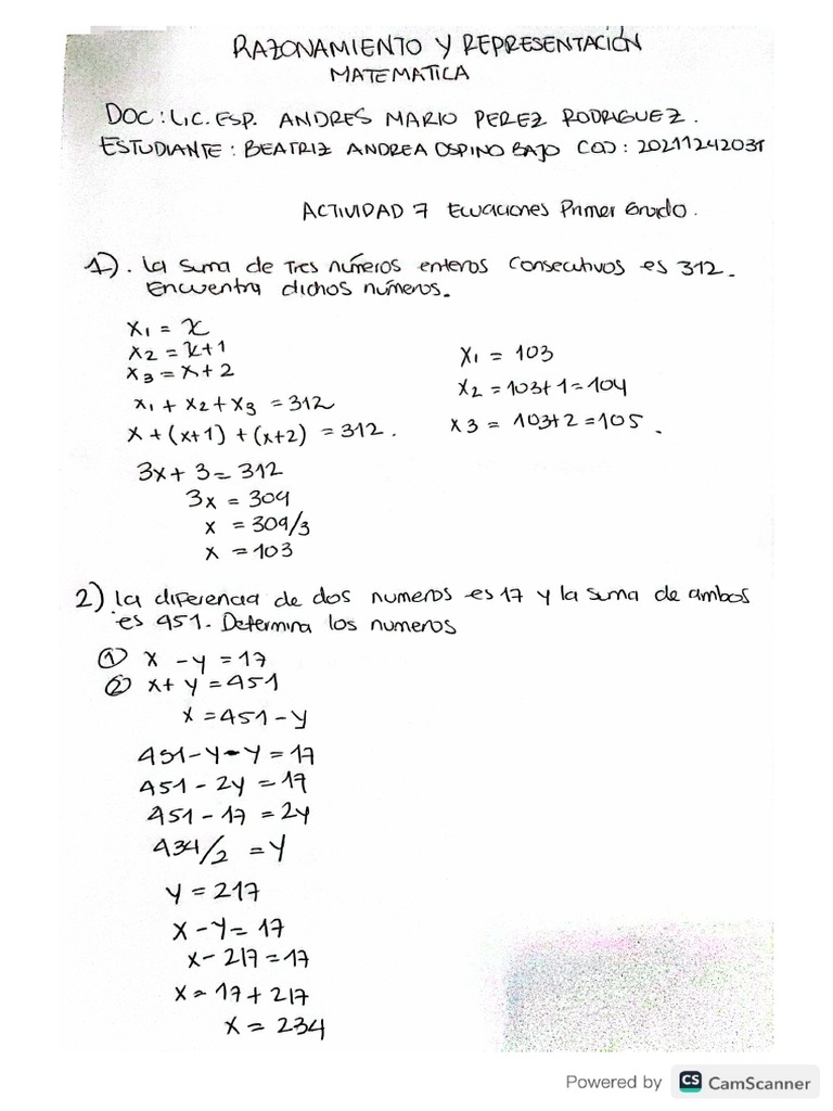 RRM - Unidad 3 Taller 4 Razonamiento Algebraico | PDF