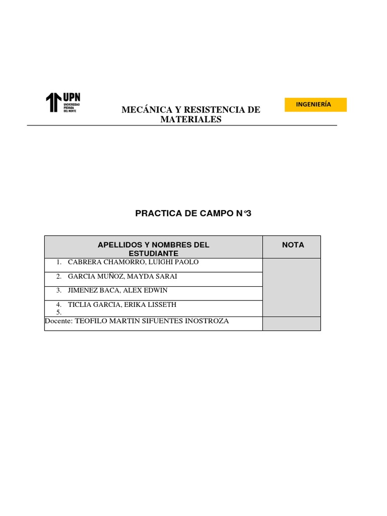 Practica de Campo 3 | PDF