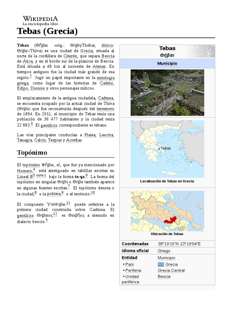 Tebas (Grecia) | PDF | Esparta | Antigua Grecia