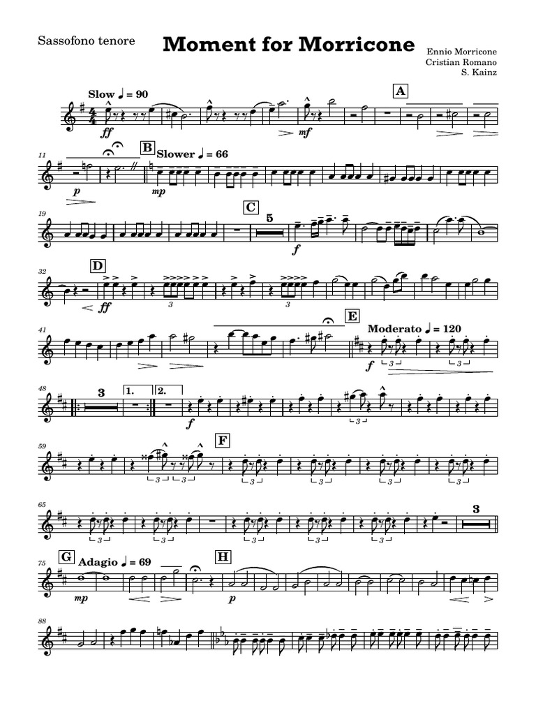 Moment_for_Morricone1 tenore-Sassofono_tenore | PDF