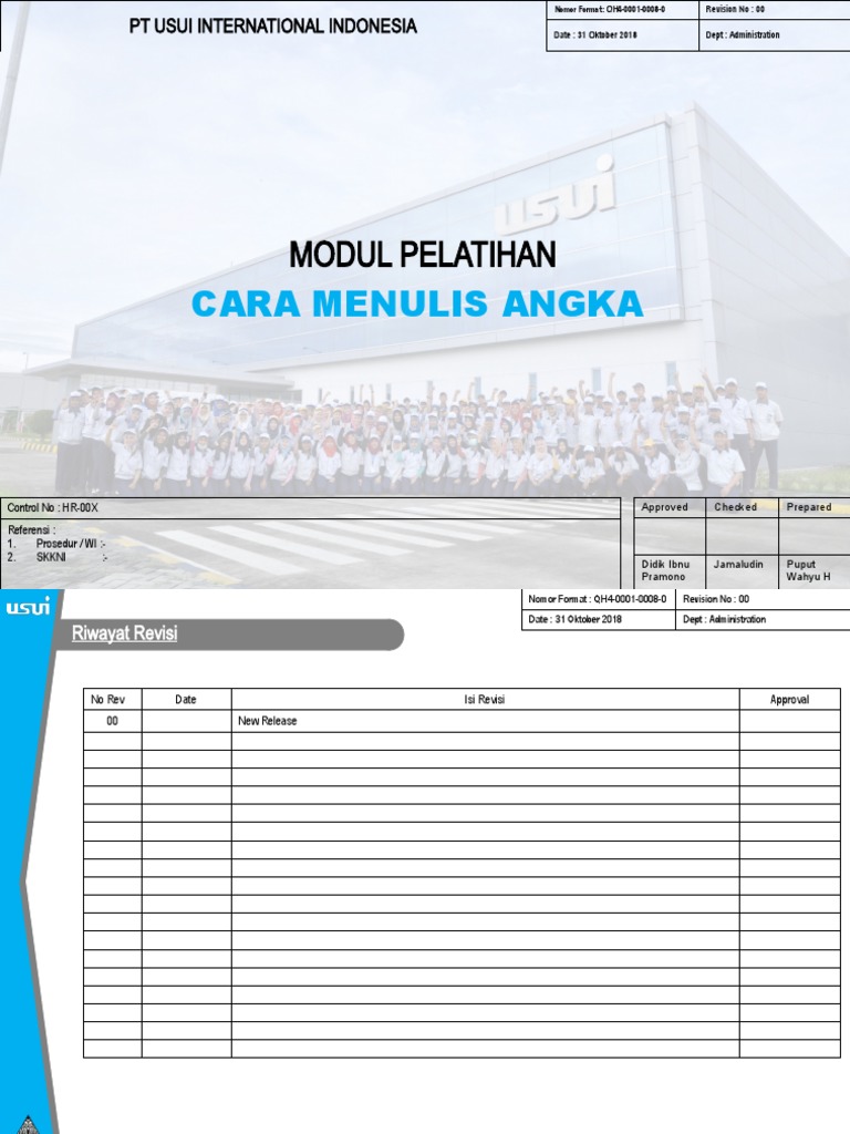 Modul Cara Menulis Angka | PDF