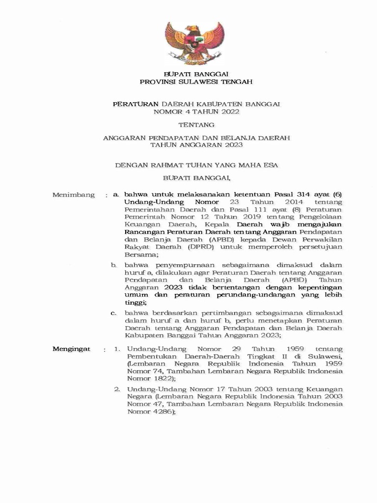 Perda Nomor 4 Tahun 20221 | PDF