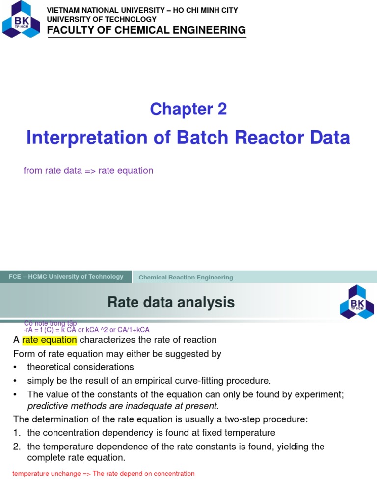 Batch Reactor Data Analysis Guide | PDF | Reaction Rate | Chemical Kinetics