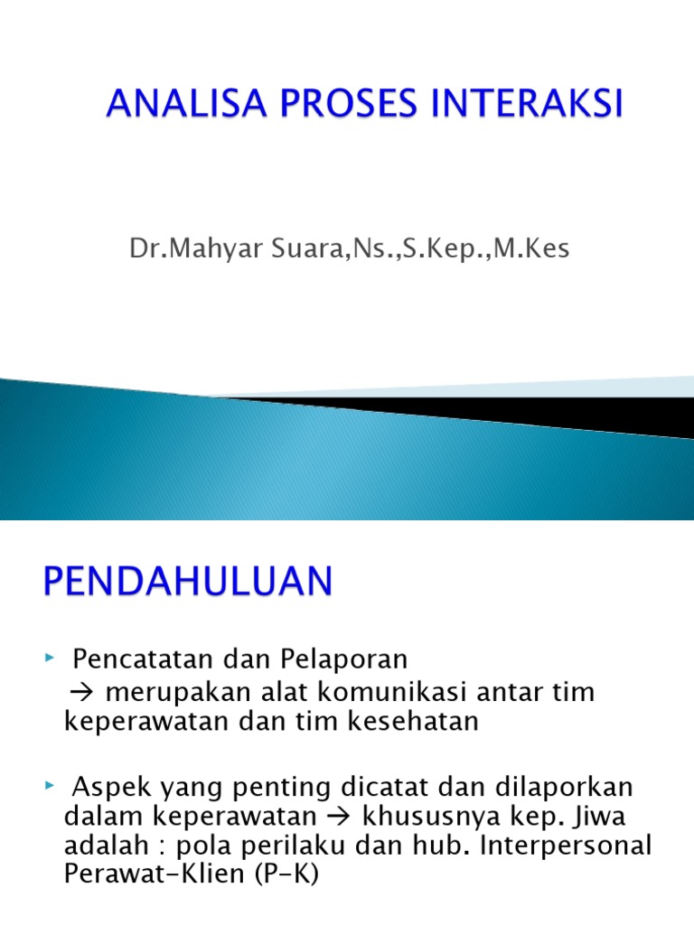 API (Analisi Proses Interaksi) | PDF