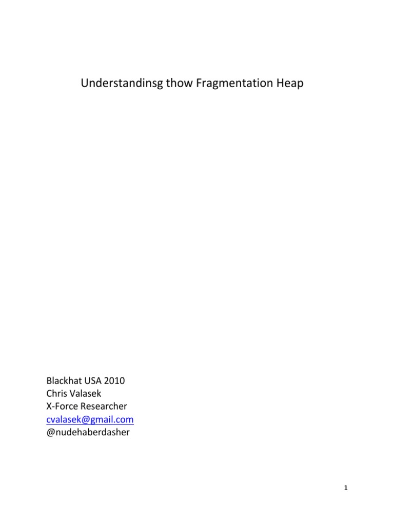 Understanding The LFH | PDF | Pointer (Computer Programming) | Computer ...
