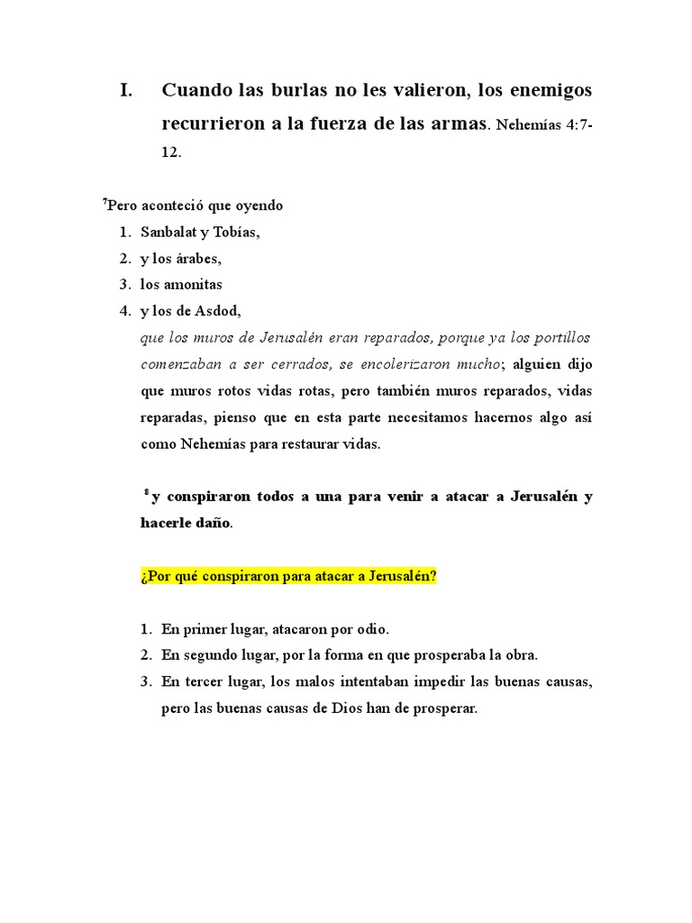 Nehemias 4 | PDF