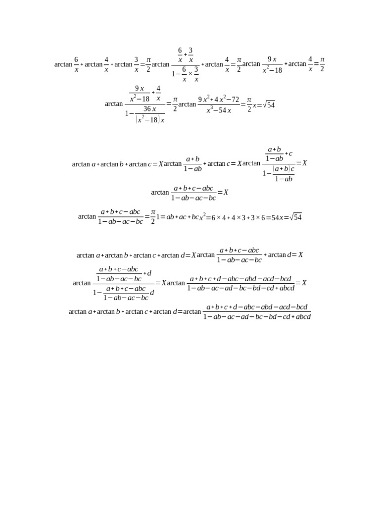 Sum Of Arctan PDF