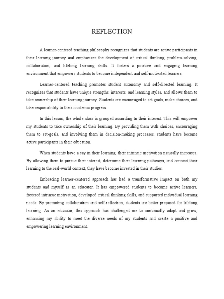 Objective 13 Reflection | PDF