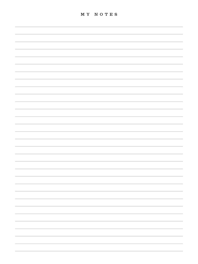 Minimalist Journal Notes Pages Planner | PDF