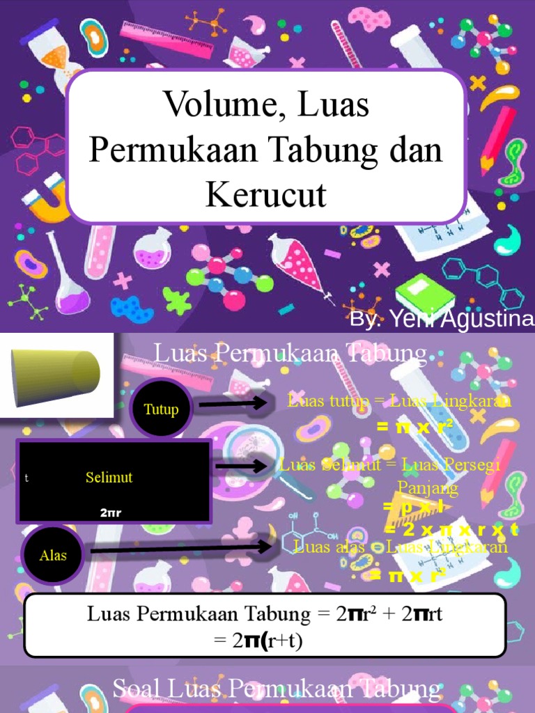 Math (Volume, Luas Permukaan Tabung Dan Kerucut) Pekan 3 | PDF | Seni