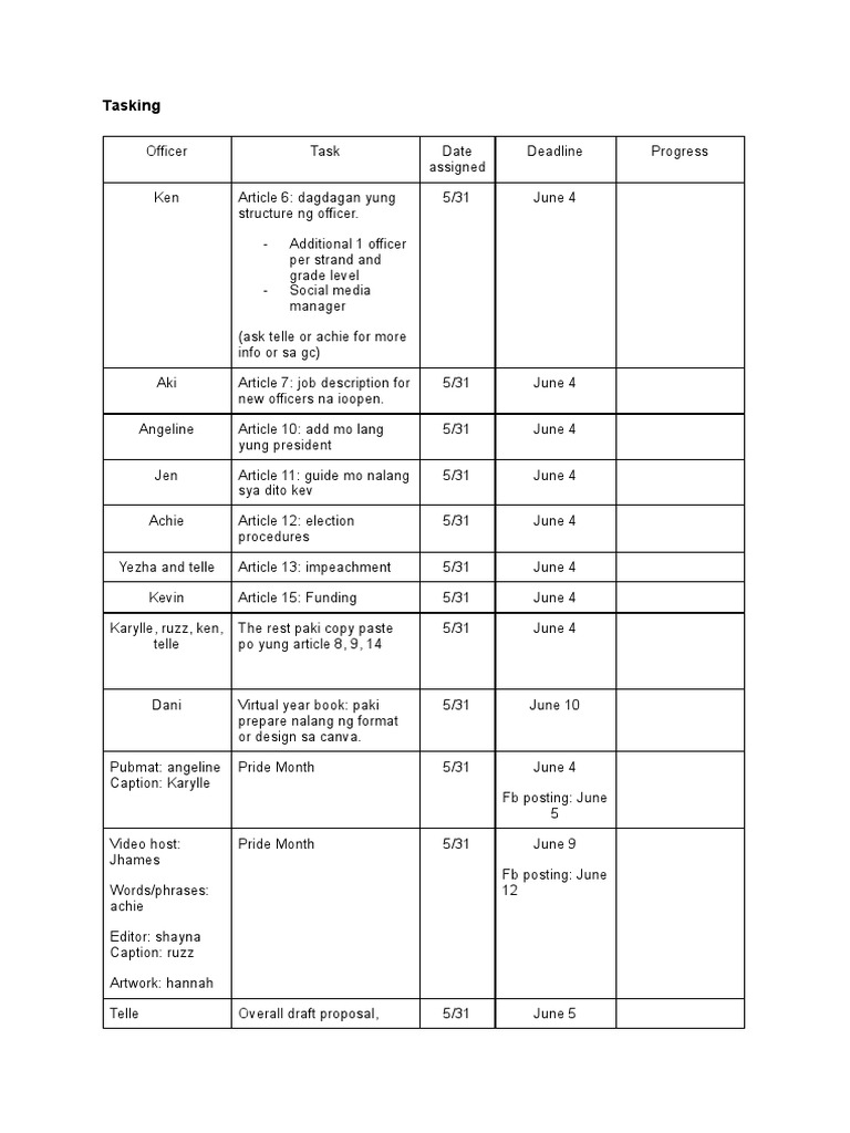Updated Task June | PDF