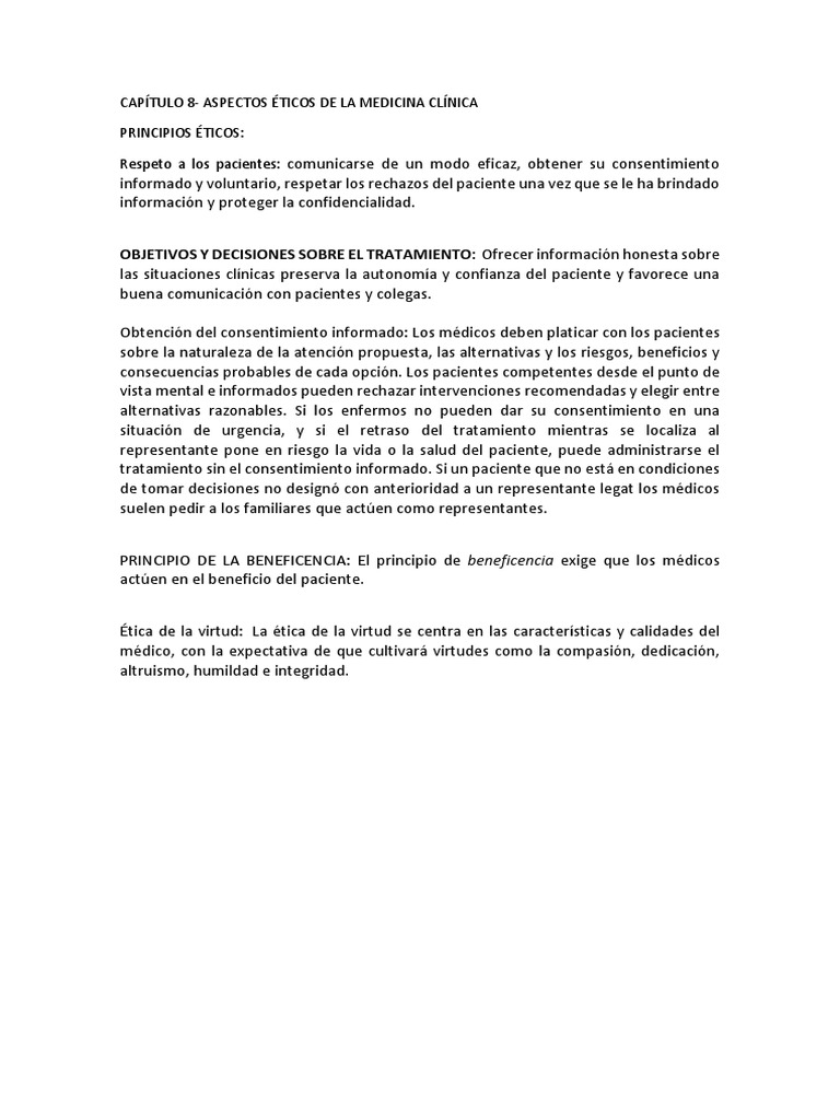 CAPÍTULO 8- ASPECTOS ÉTICOS DE LA MEDICINA CLÓNICA | PDF