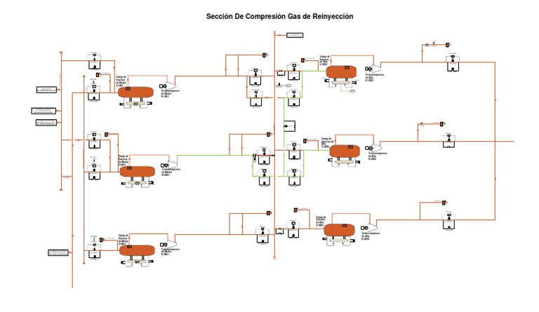 Esquema Sección de Compresión de Gas | PDF | Turbocompresor ...