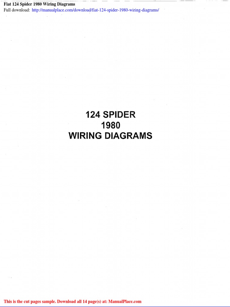 Fiat 124 Spider 1980 Wiring Diagrams | PDF