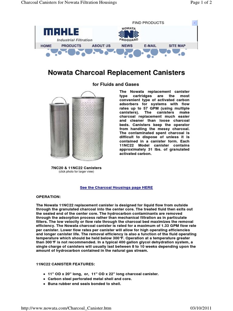 Charcoal Canister - HTM | PDF | Filtration | Process Engineering
